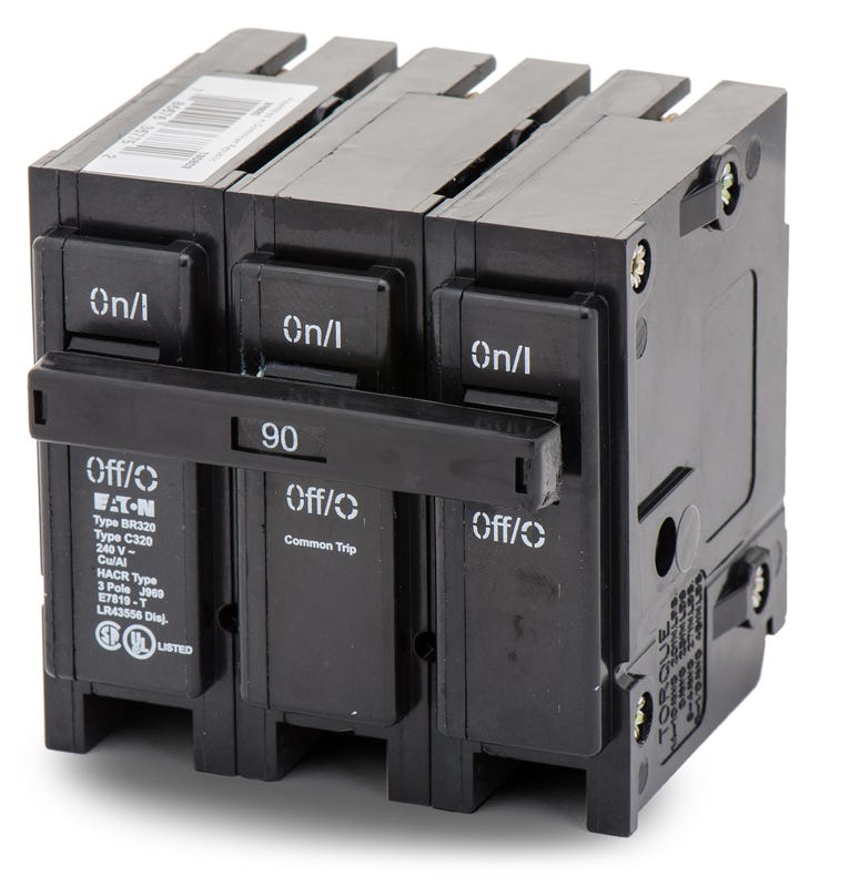 Eaton/Cutler-Hammer BR390 3 Pole Circuit Breaker – SuperBreakers