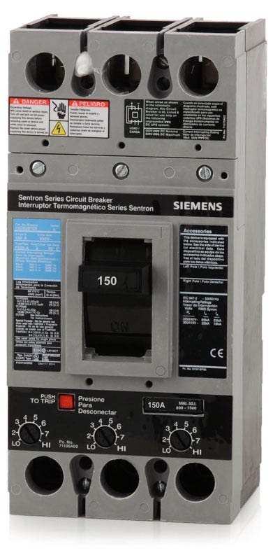 Siemens FXD63B150 3 Pole Circuit Breaker – SuperBreakers