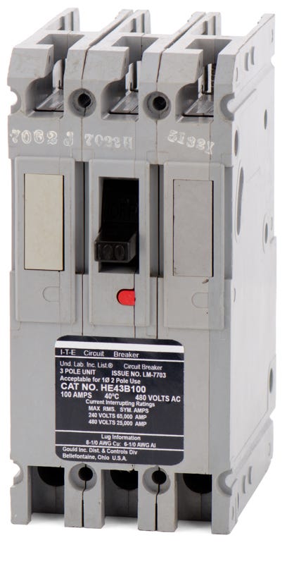 Siemens HE43B100 - 100A 3 Pole Molded Case Circuit Breaker – SuperBreakers