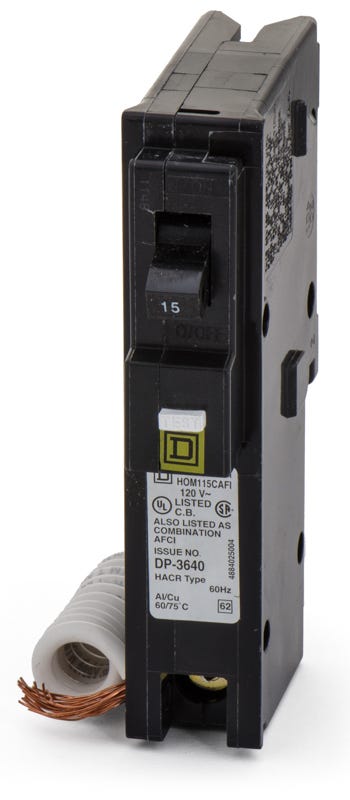 Square D HOM115CAFI 1 Pole Circuit Breaker Arc Fault – SuperBreakers