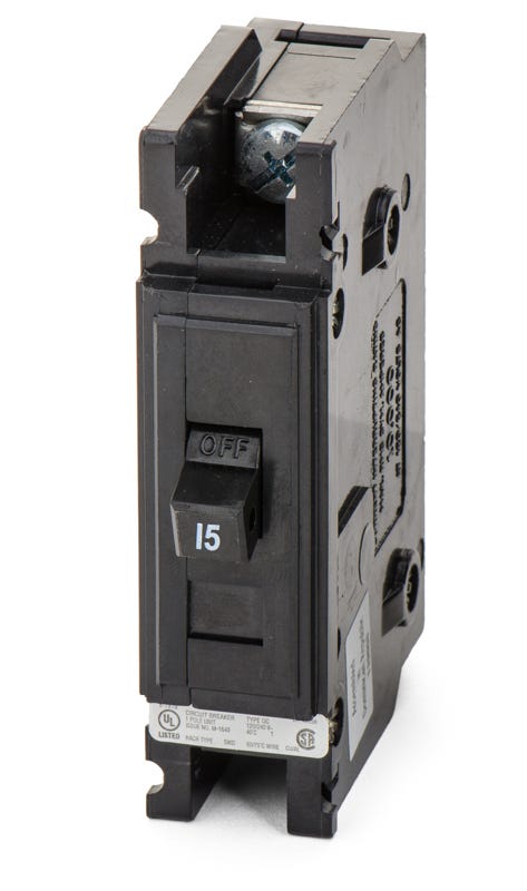 Eaton/Cutler-Hammer QC1015 1 Pole Circuit Breaker – SuperBreakers