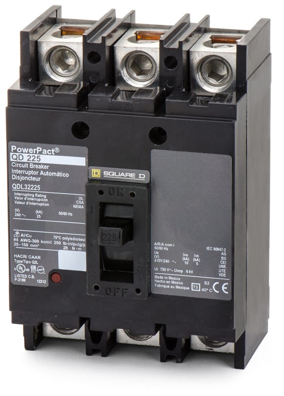 Square D QDL32225 3 Pole Circuit Breaker – SuperBreakers
