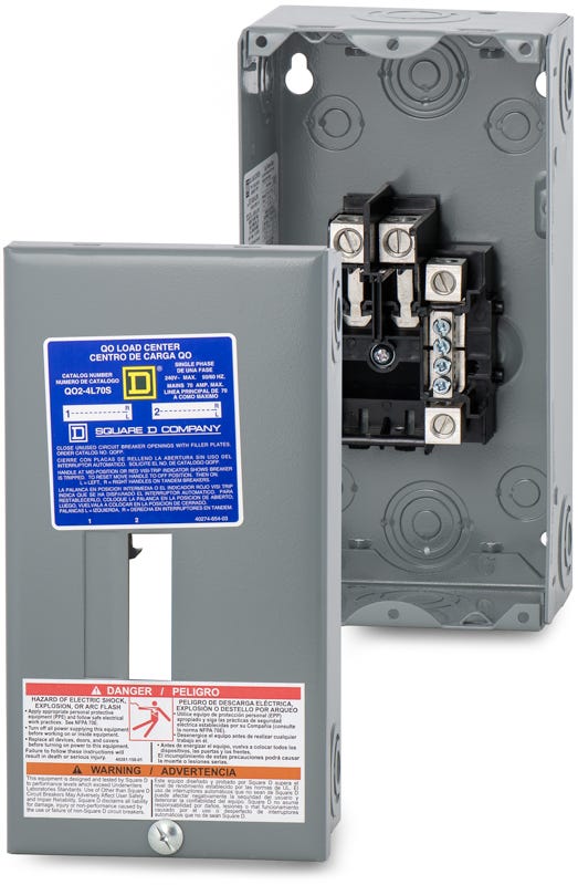 Square D QO24L70S Load Center – SuperBreakers