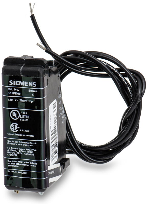 Siemens S01FD60 Shunt Trip – SuperBreakers
