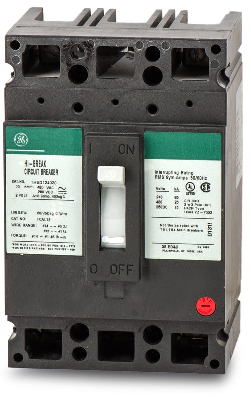 General Electric THED124020 2 Pole Circuit Breaker – SuperBreakers