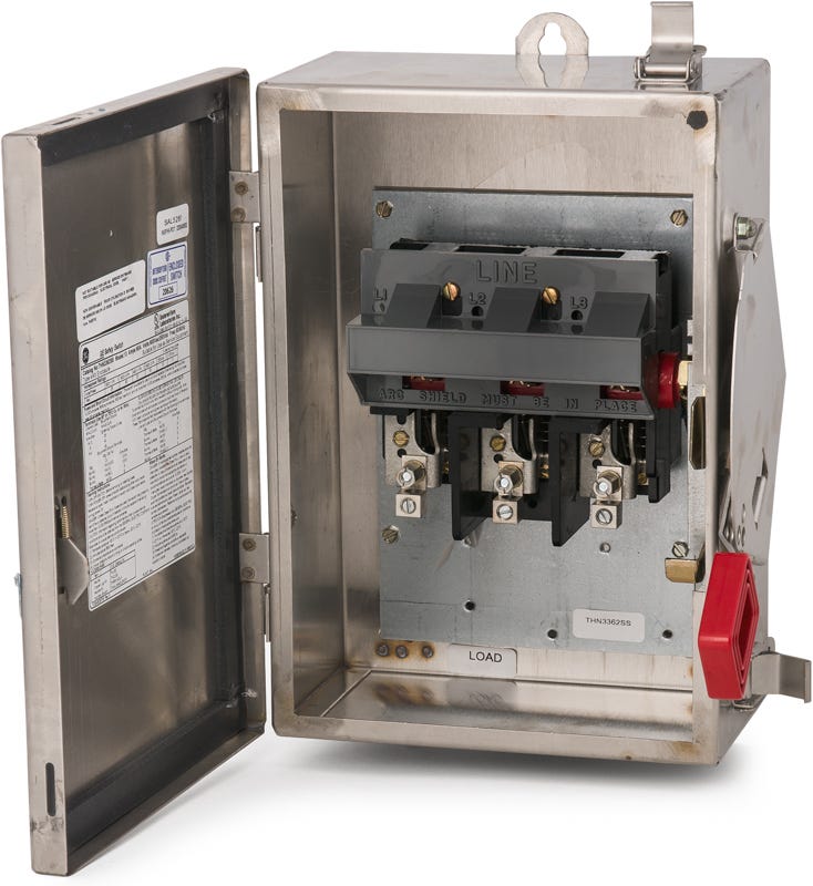 General Electric THN3362SS Heavy Duty Safety Switch – SuperBreakers