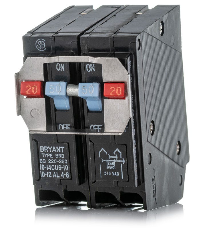Eaton/Cutler-Hammer BQ220250 Quad Circuit Breaker – SuperBreakers
