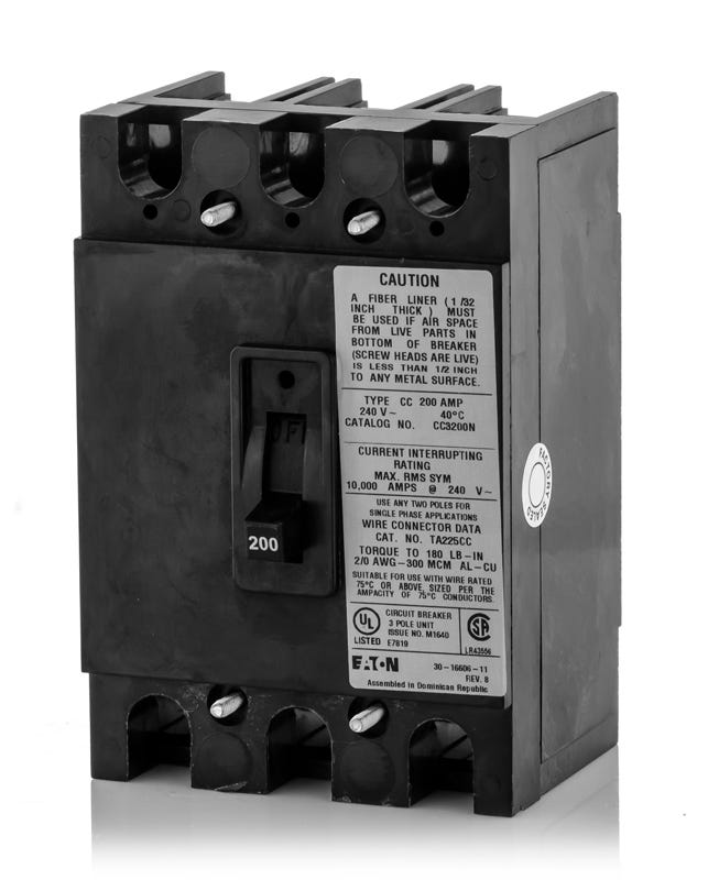 Eaton CC3200N 3 Pole Circuit Breaker – SuperBreakers