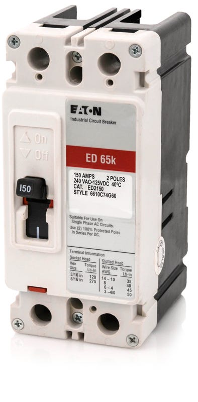 Eaton ED2150 2 Pole Circuit Breaker – SuperBreakers