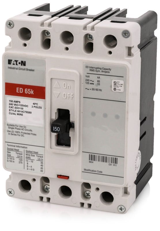 Eaton / Cutler-Hammer ED3150 Molded Case Circuit Breaker – SuperBreakers