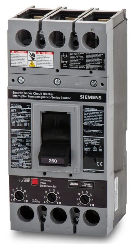 Siemens HFXD63B250 3 Pole Circuit Breaker – SuperBreakers