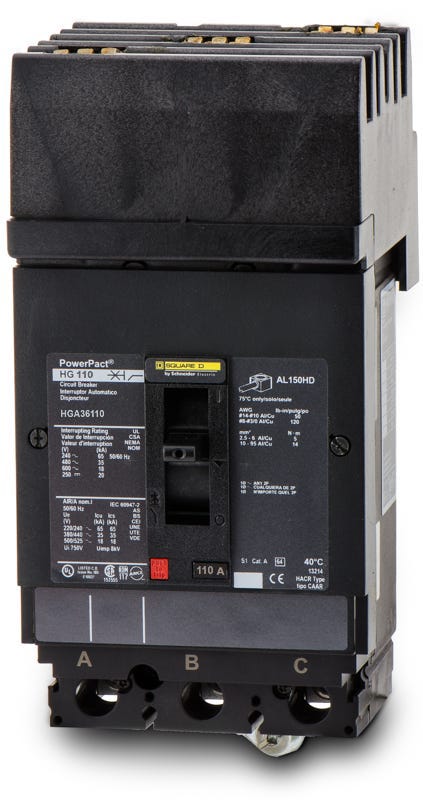 Square D HGA36110 3 Pole Circuit Breaker – SuperBreakers