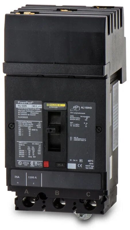 Square D HJA36025 3 Pole Circuit Breaker – SuperBreakers