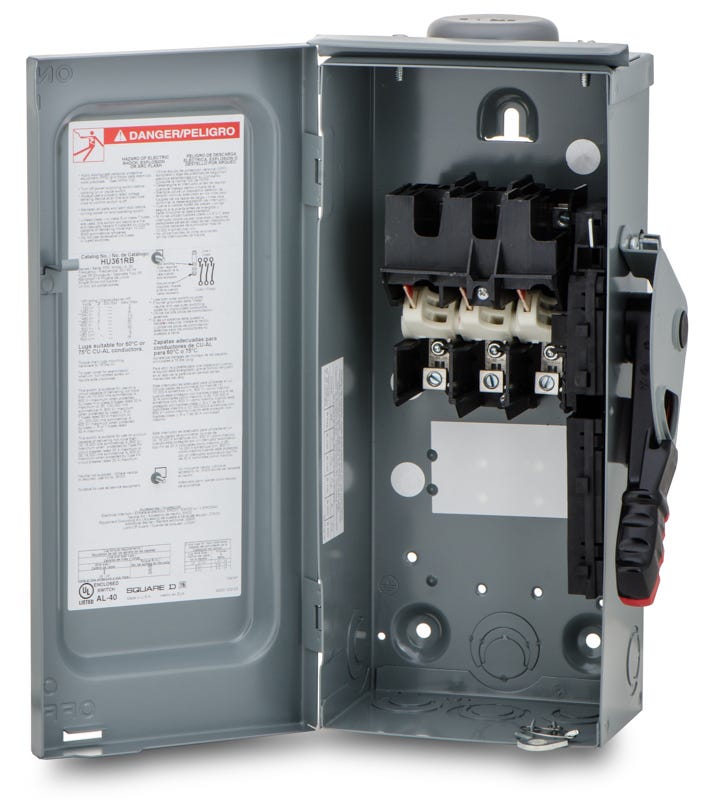 Square D HU361RB Heavy Duty Safety Switch – SuperBreakers