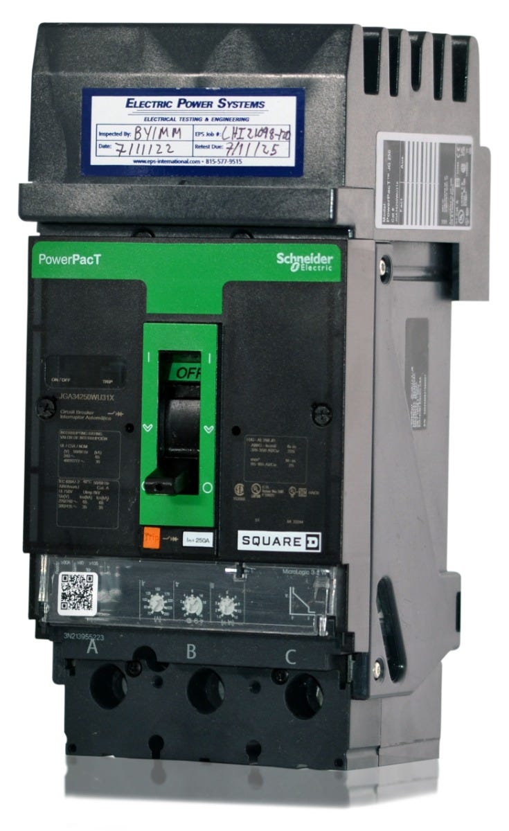 Square D JGA34250WU31X 3 Pole Circuit Breaker – SuperBreakers