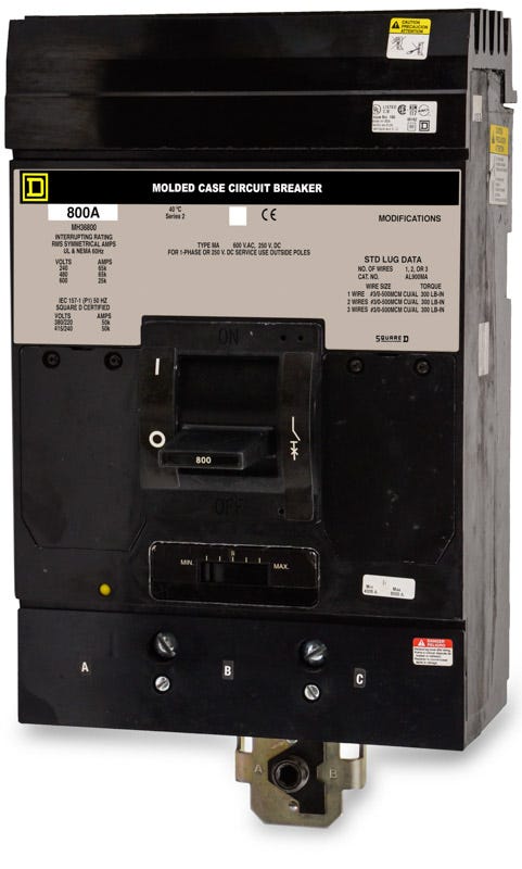 Square D MH36800 3 Pole Circuit Breaker – SuperBreakers