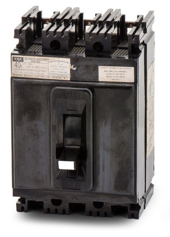 Federal Pacific NEF437020 - 20A 3 Pole Molded Case Circuit Breaker ...