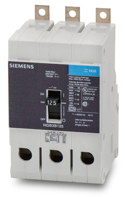 Siemens NGB3B125B 3 Pole Circuit Breaker – SuperBreakers