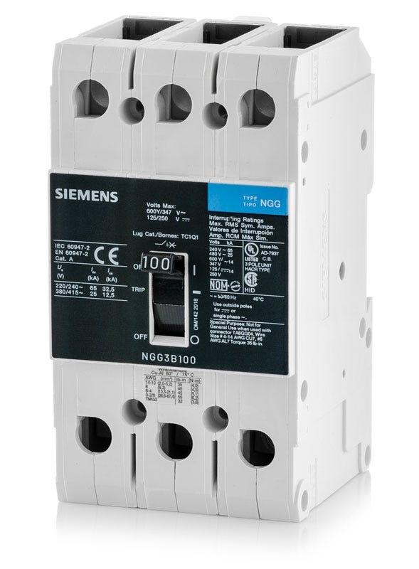Siemens NGG3B100L 3 Pole Circuit Breaker – SuperBreakers
