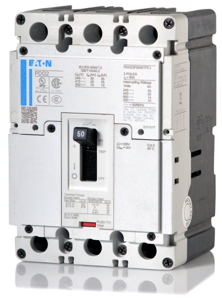 Eaton PDG23F0050TFFJ 3 Pole Circuit Breaker – SuperBreakers