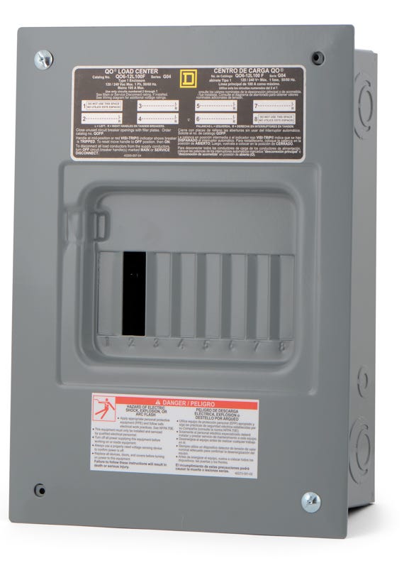 Square D QO612L100F Load Center – SuperBreakers
