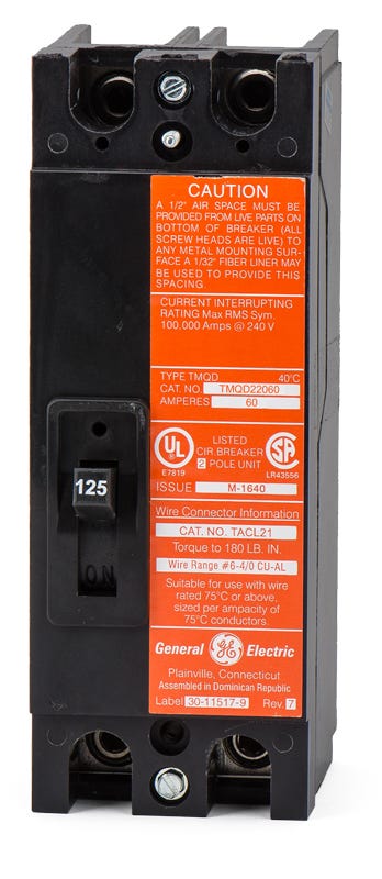General Electric TMQD22060 2 Pole Circuit Breaker – SuperBreakers